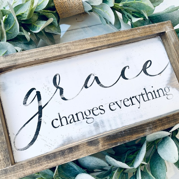 Wooden Grace Sign - Etsy