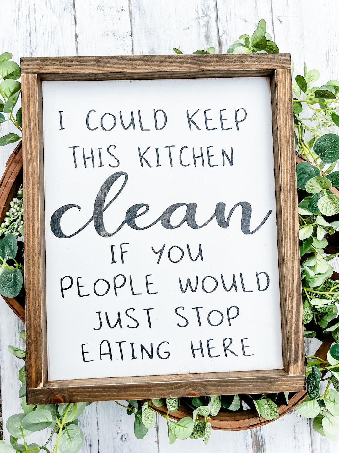 READY TO SHIP, I Could Keep This Kitchen Clean, Funny Kitchen Sign ...
