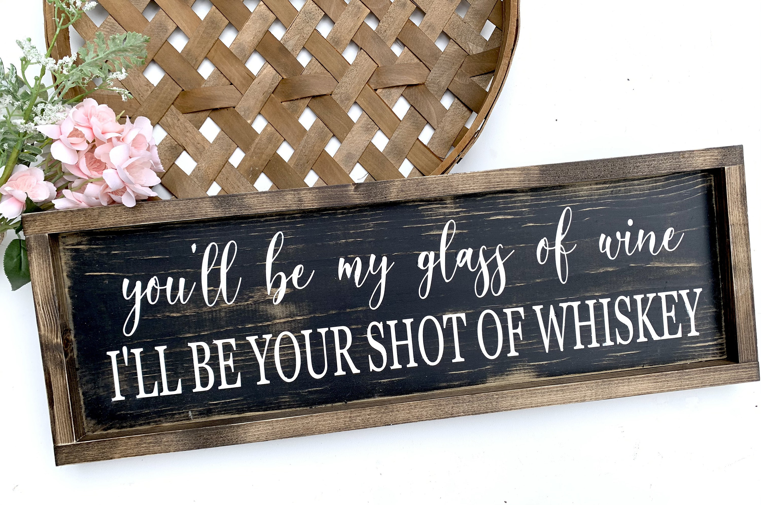 Country Lyrics Sign You'll be my glass of wine I'll | Etsy