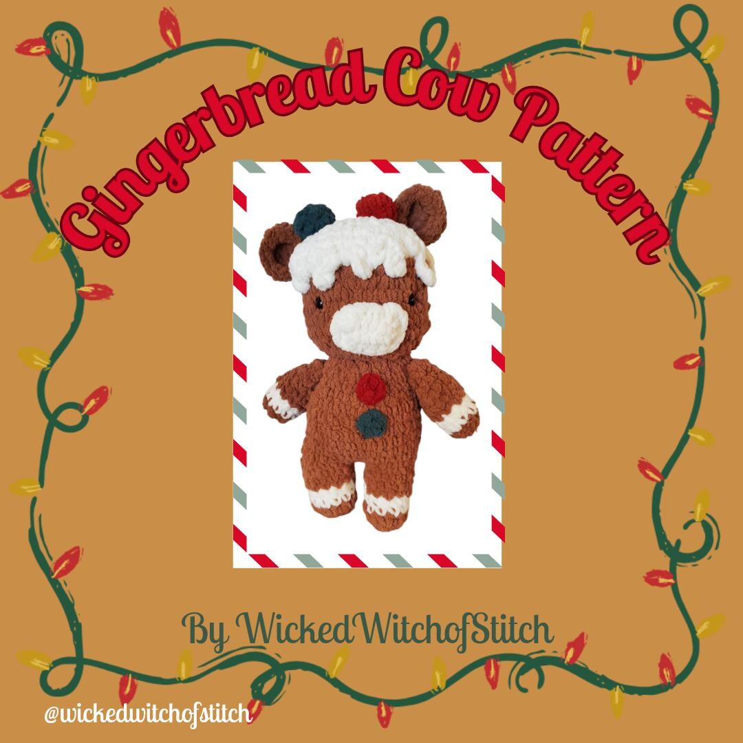 Gingerbread Cow Crochet Pattern - Etsy