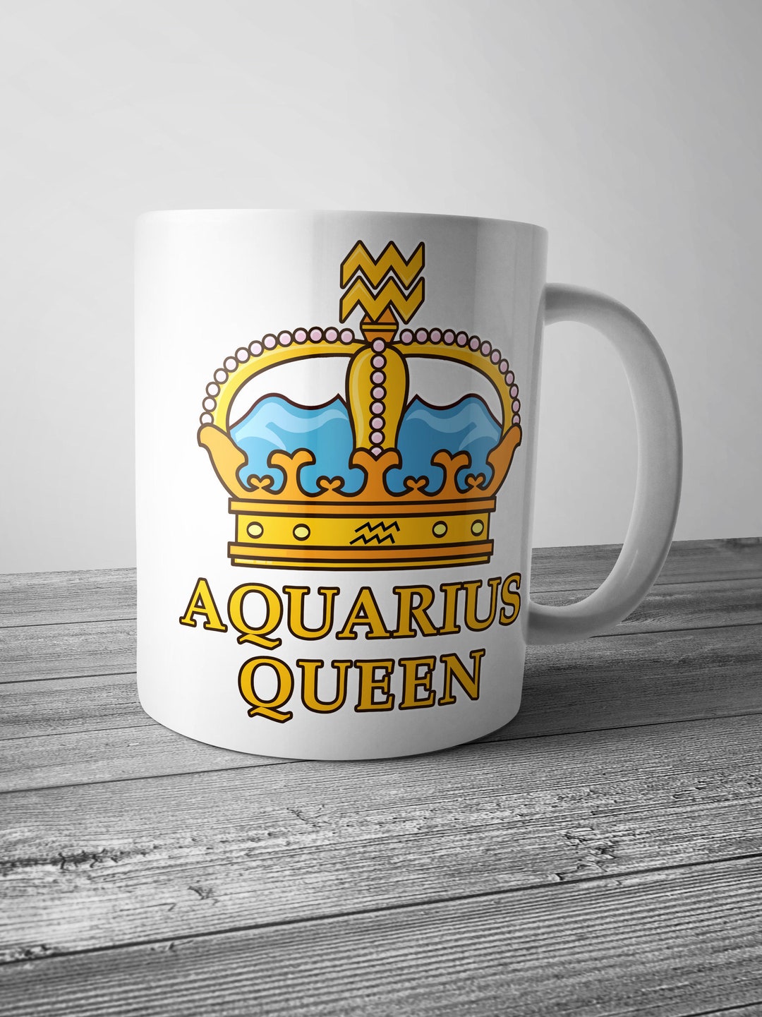 Aquarius Star Sign Zodiac Mug, Aquarius Queen Gift, Aquarius Birthday ...