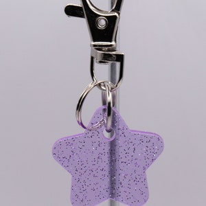 Mini Star Acrylic Keychains | Retro Glitter Keychain | Cute Stocking ...