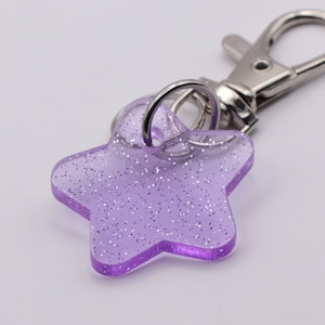 Mini Star Acrylic Keychains | Retro Glitter Keychain | Cute Stocking ...
