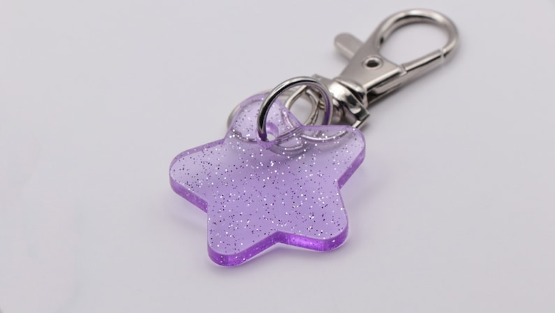 Mini Star Acrylic Keychains Retro Glitter - Etsy