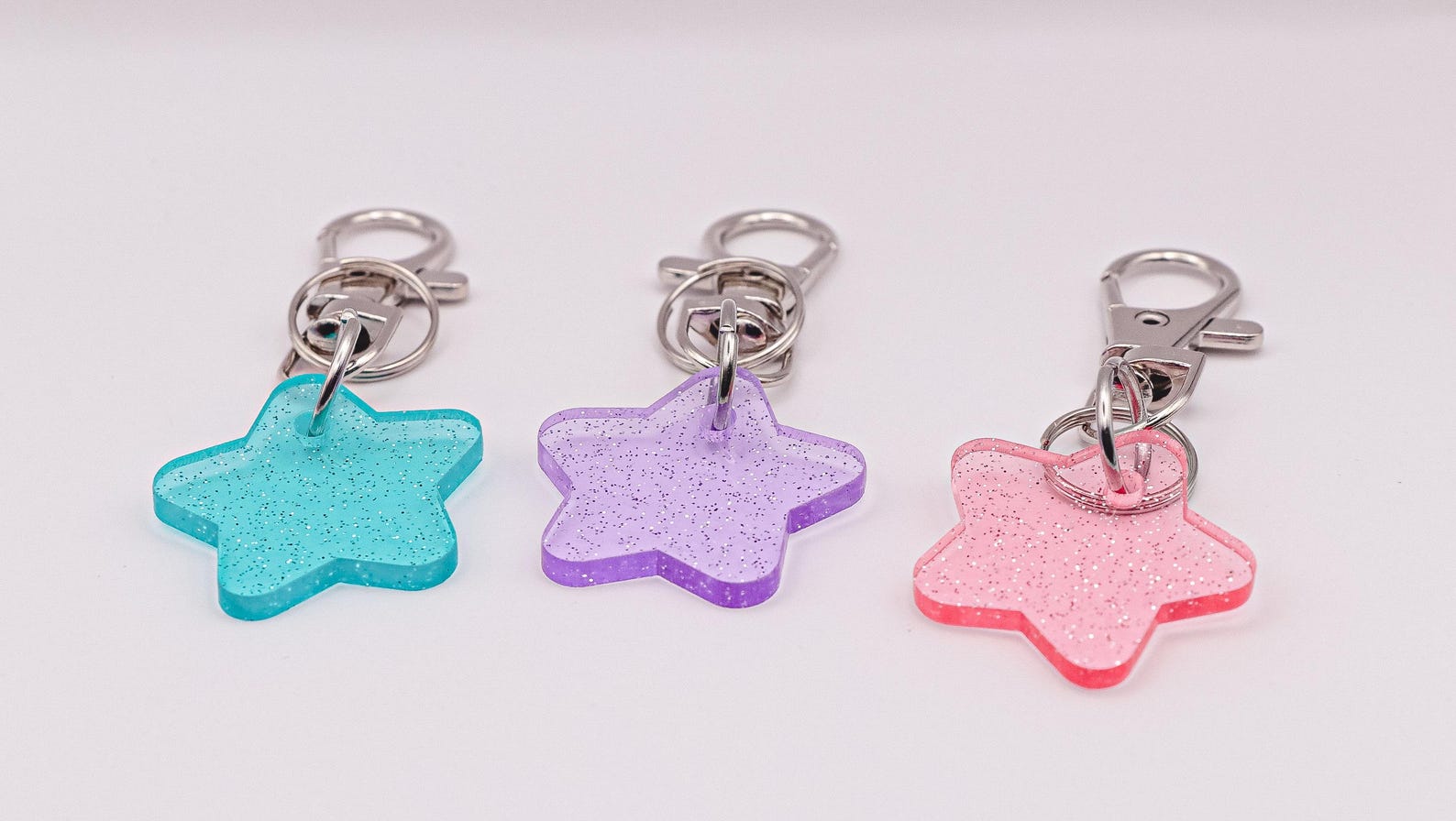 Mini Glitter Star Keychain | Bag Charm | Celestial - Etsy