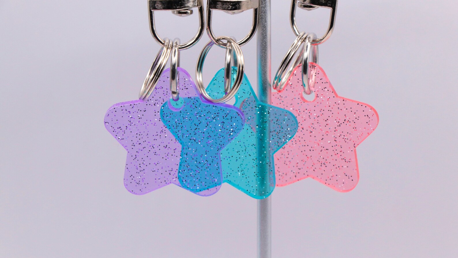 Mini Star Acrylic Keychains Retro Glitter - Etsy