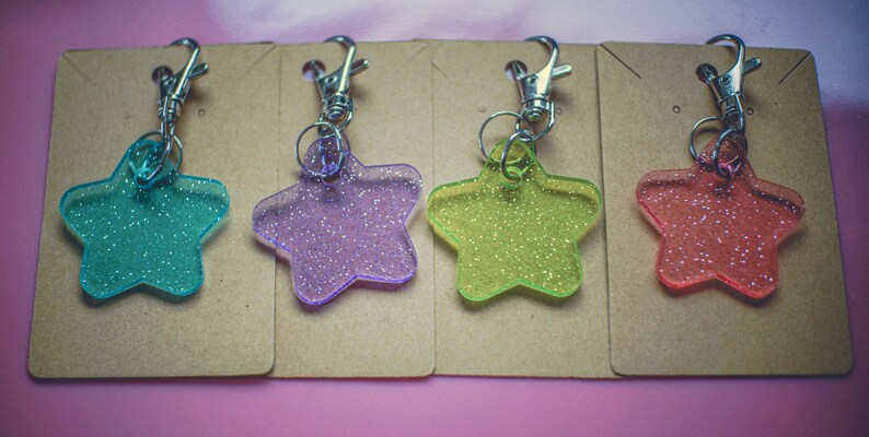 Jumbo Star Acrylic Keychain | Bold Statement Keyring | Fun Lightweight ...