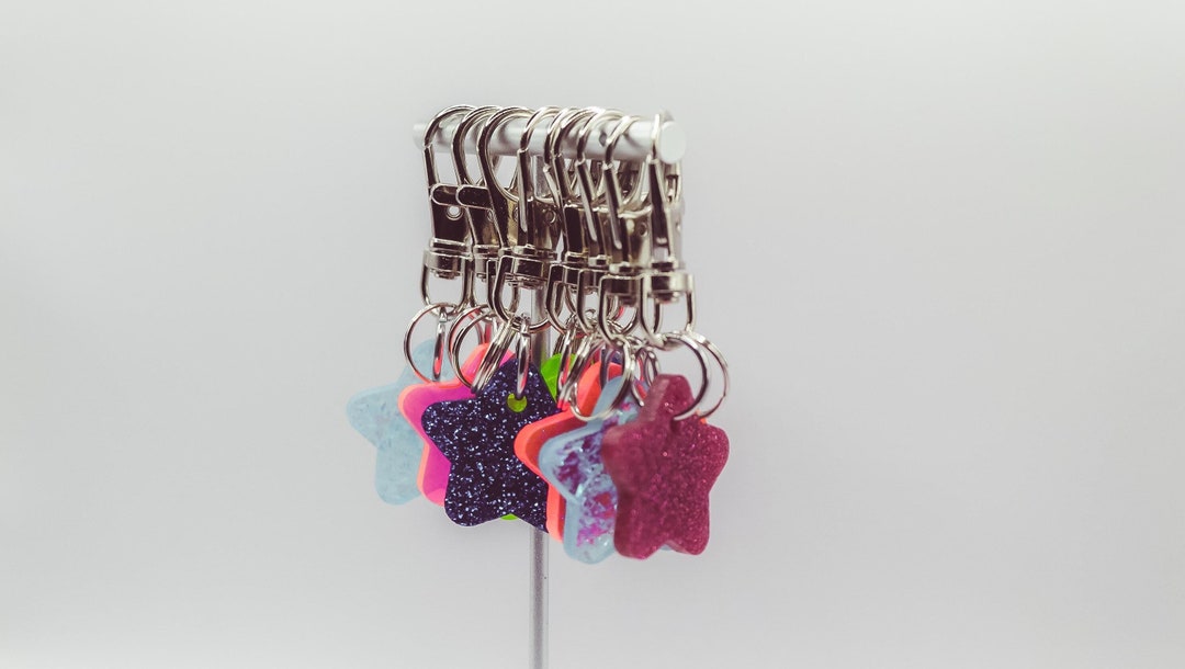 Mini Star Acrylic Keychain: Fun Colorful Laser Cut Keyring - Etsy