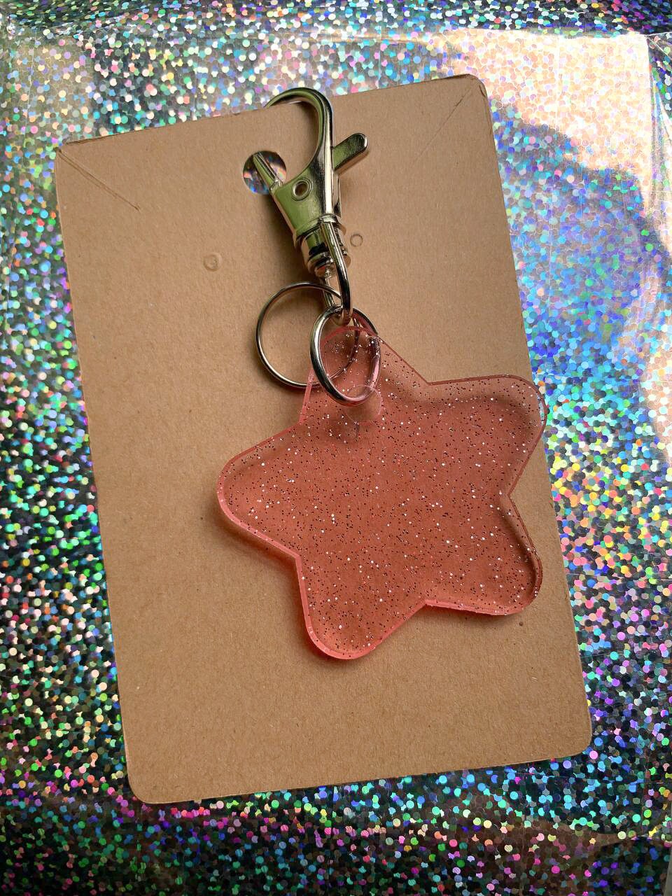 Jumbo Star Acrylic Keychain | Bold Statement Keyring | Fun Lightweight ...