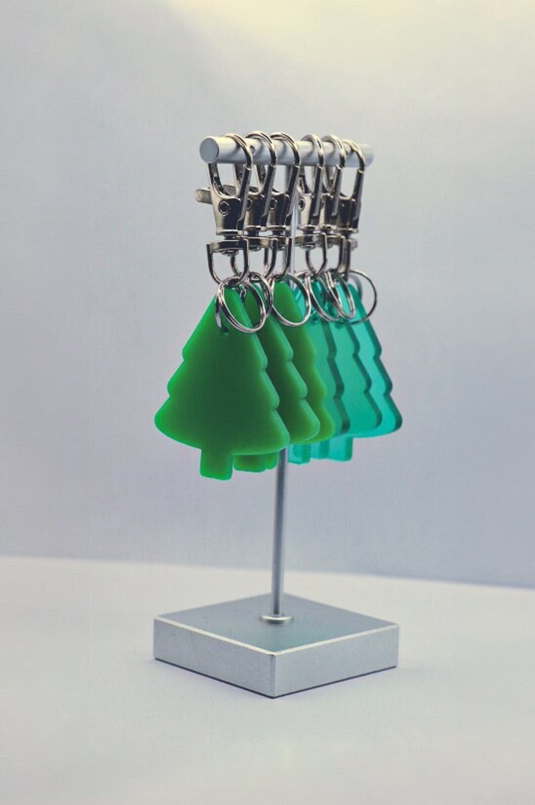 Mini Pine Tree Acrylic Keychain Stocking Stuffer Christmas Tree Bag ...