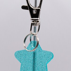 Mini Star Acrylic Keychains | Retro Glitter Keychain | Cute Stocking ...