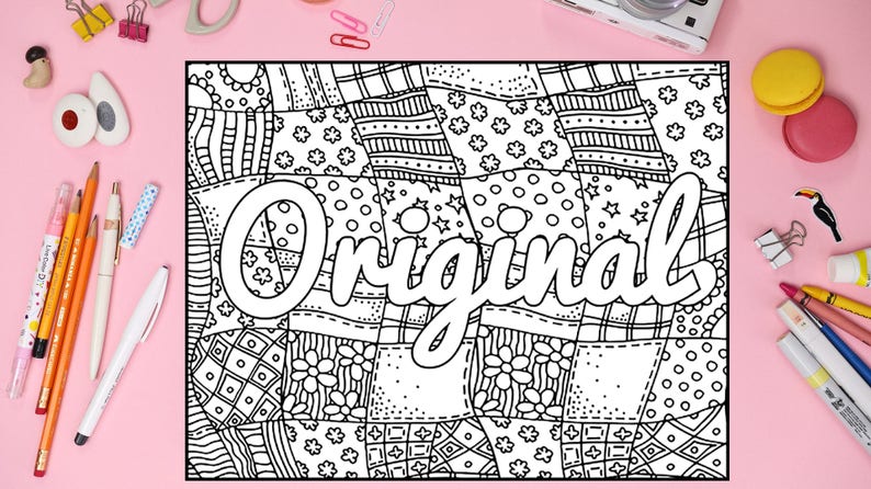 I Am Original Printable Coloring Page Positive Coloring Page | Etsy