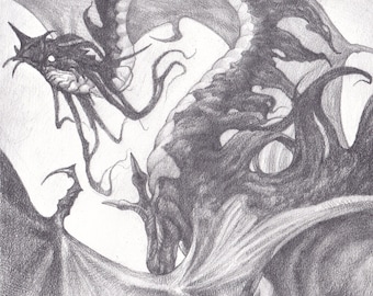 Fantasy Graphite Art - Etsy