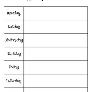 Weekly Planner Worksheet Digital File School Planner Printable Weekly