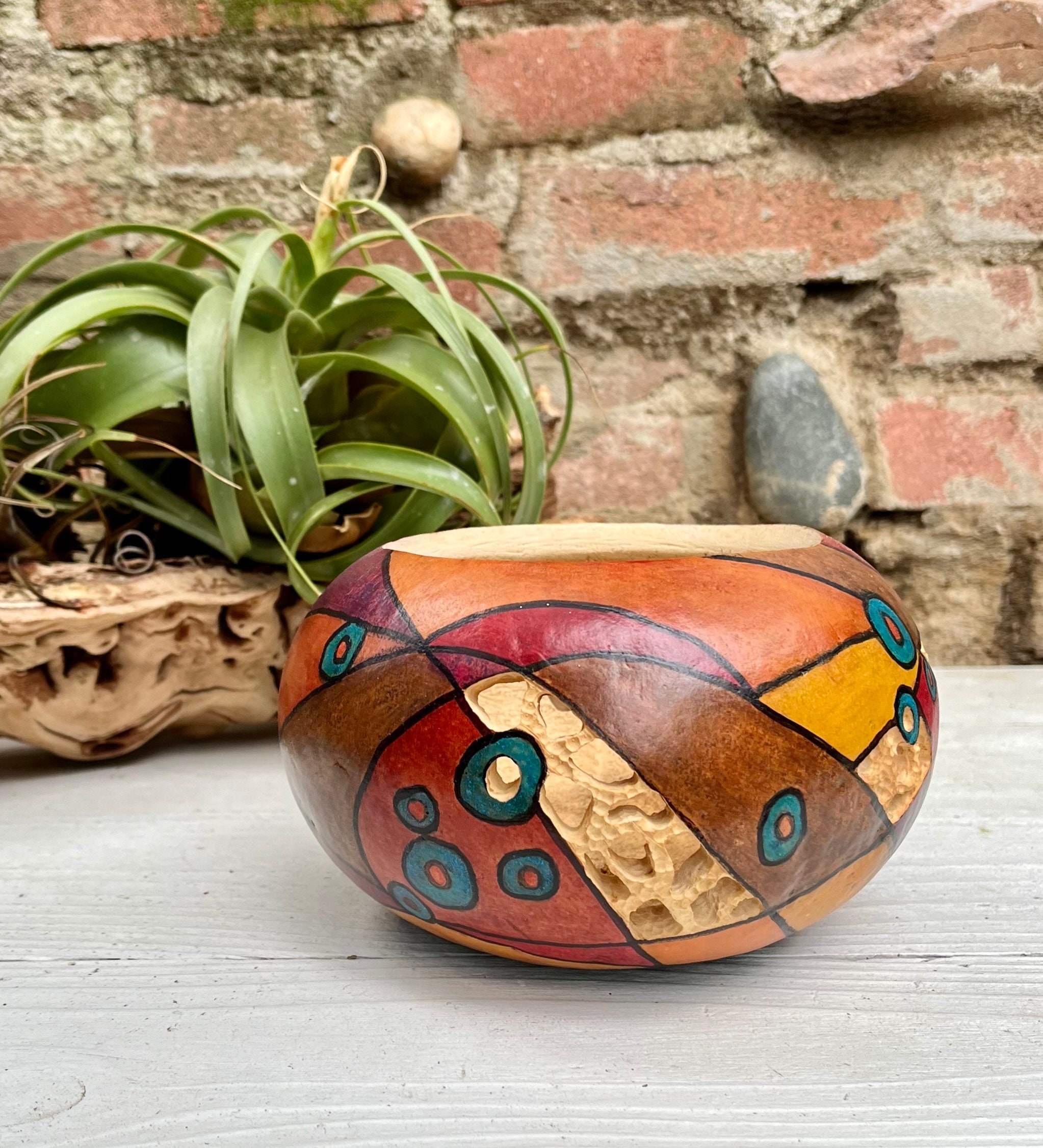 Gourd Art / Carved Gourd / Gourd Vessel / Decorative Gourd - Etsy