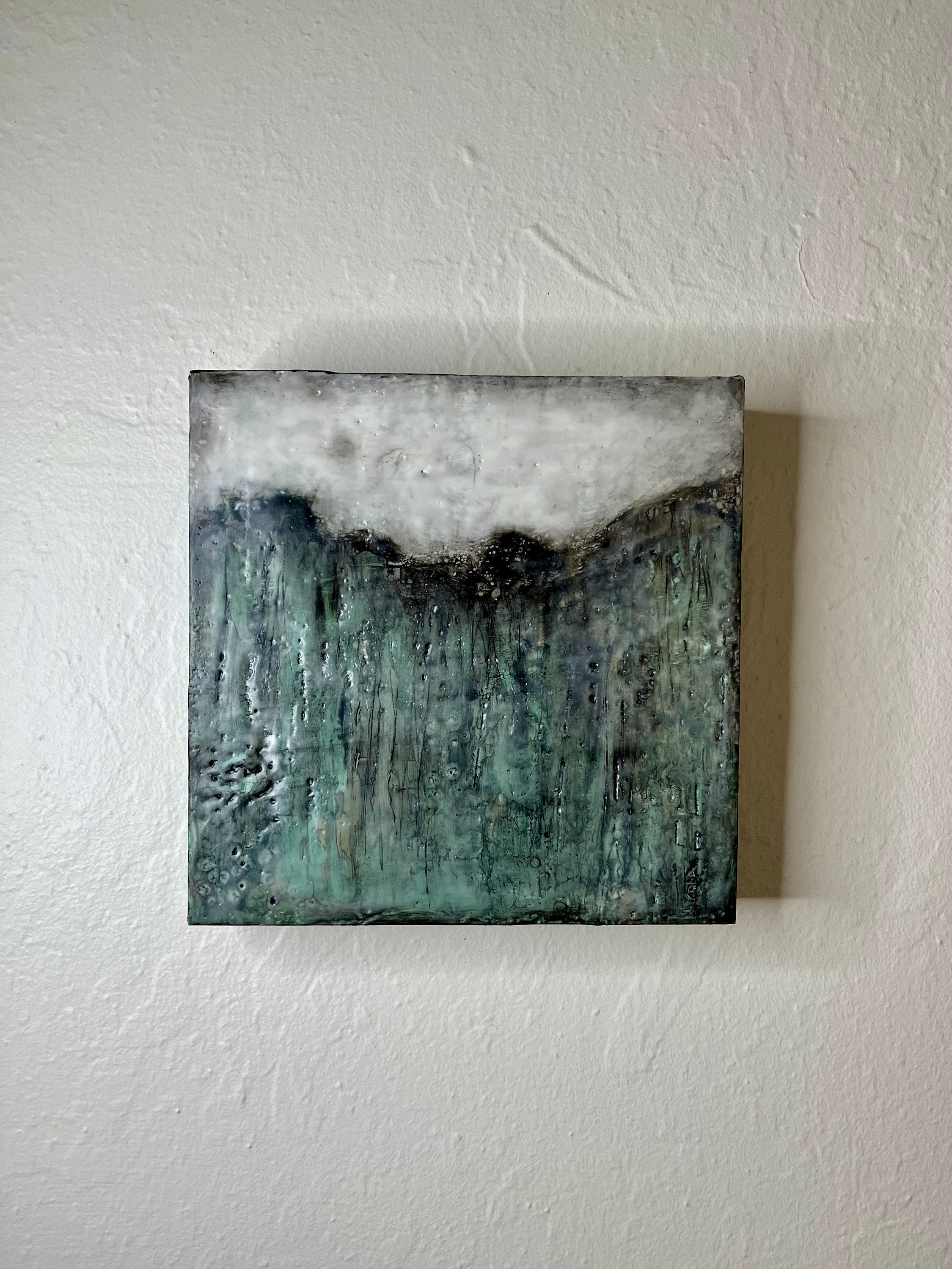 Abstract Landscape / Encaustic Painting / Small Wall Art - Etsy