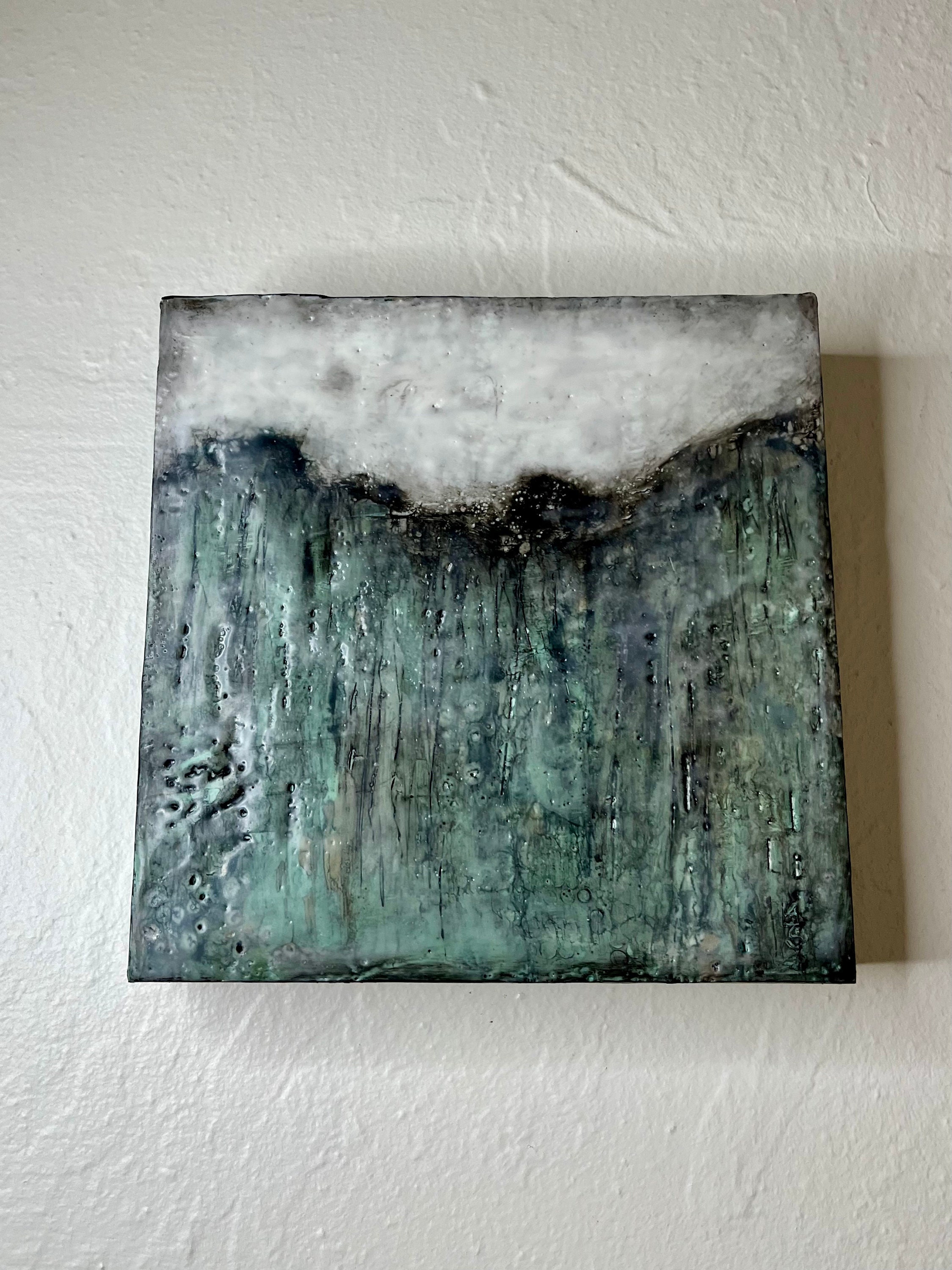 Abstract Landscape / Encaustic Painting / Small Wall Art - Etsy