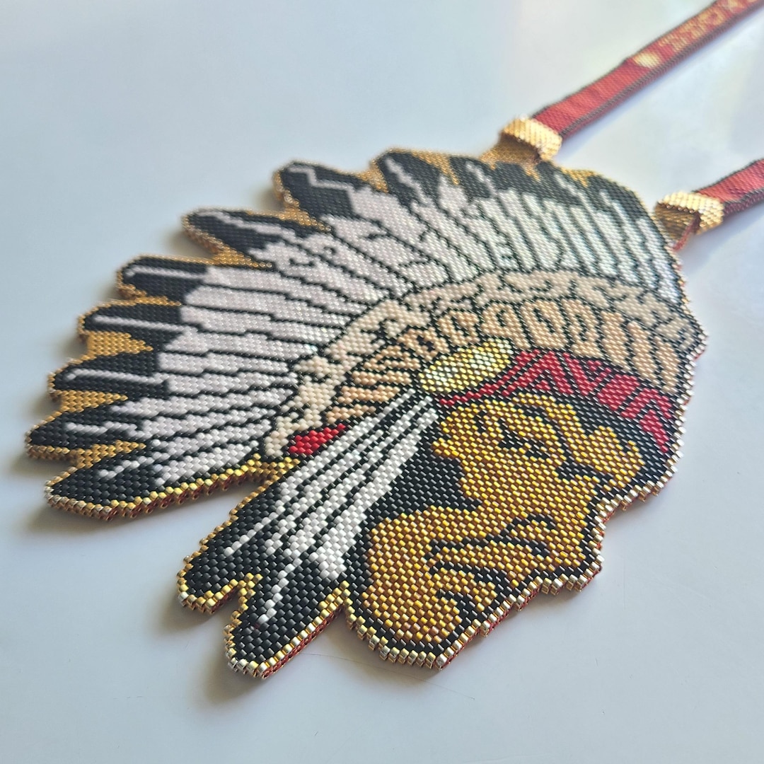 Native American Beaded Necklace and Medallion ~ Beaded Necklace ...