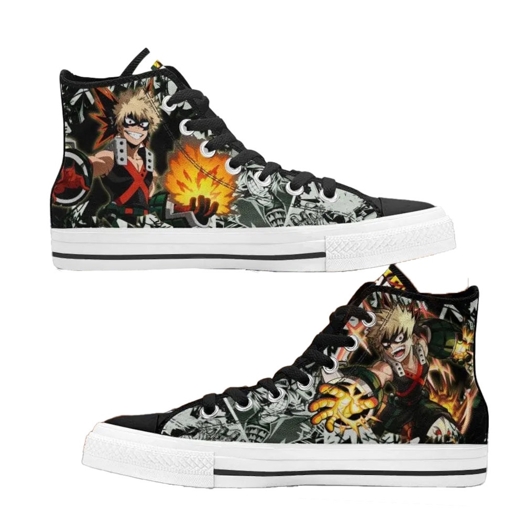 Katsuki Bakugo High Top Shoes Custom Anime Sneakers - Etsy