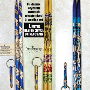 Customized Drumstick Keychain - Personalized Drum Key Chain - Drummer ...