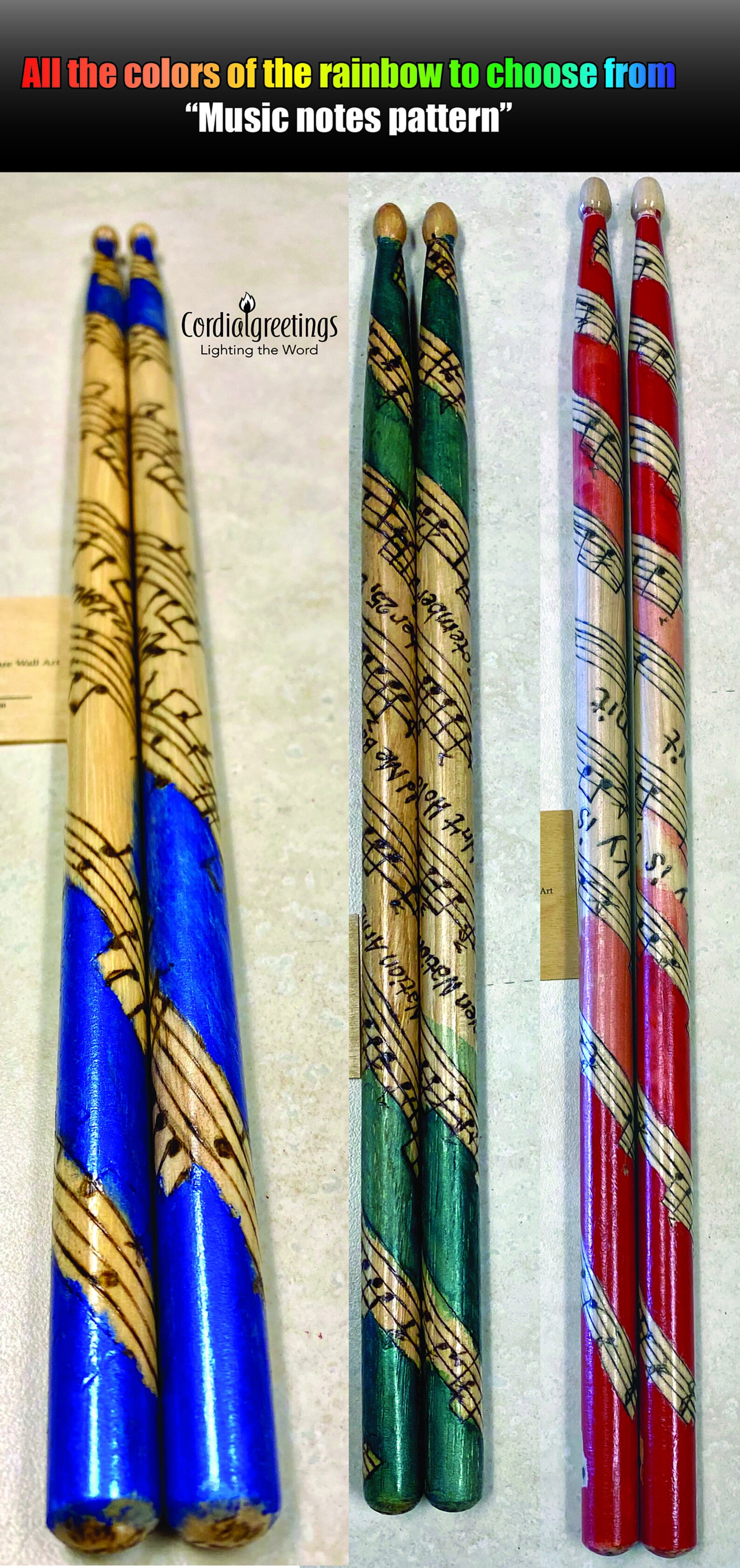 Personalized Drumsticks Custom Made Drum Sticks Snare Drum Sticks Dci ...