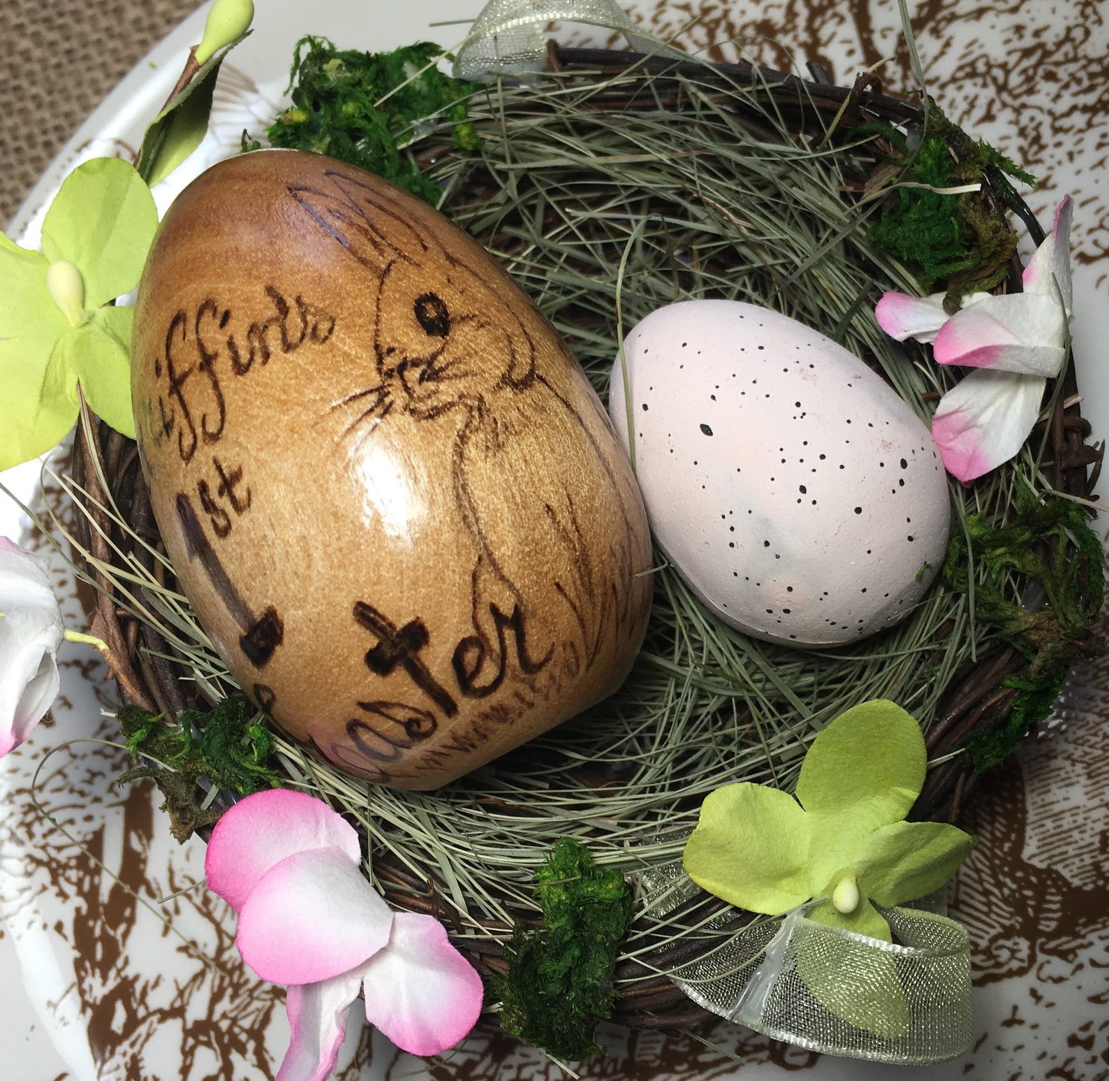 Wooden Easter Egg Babys First Easter Easter Gift for Kids - Etsy