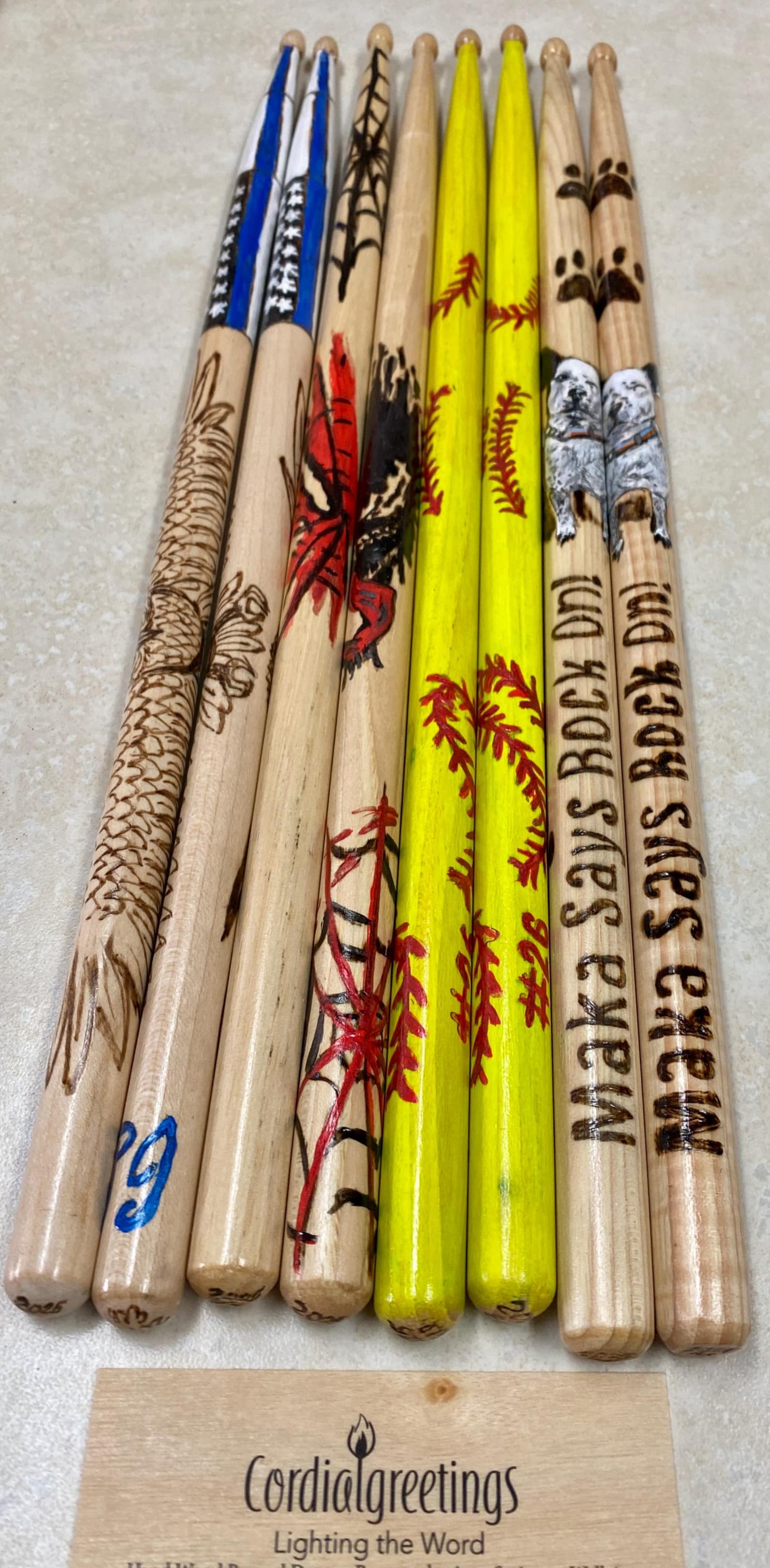 Personalized Drumsticks - Custom Made Drum Sticks - Snare 5a Drumsticks ...
