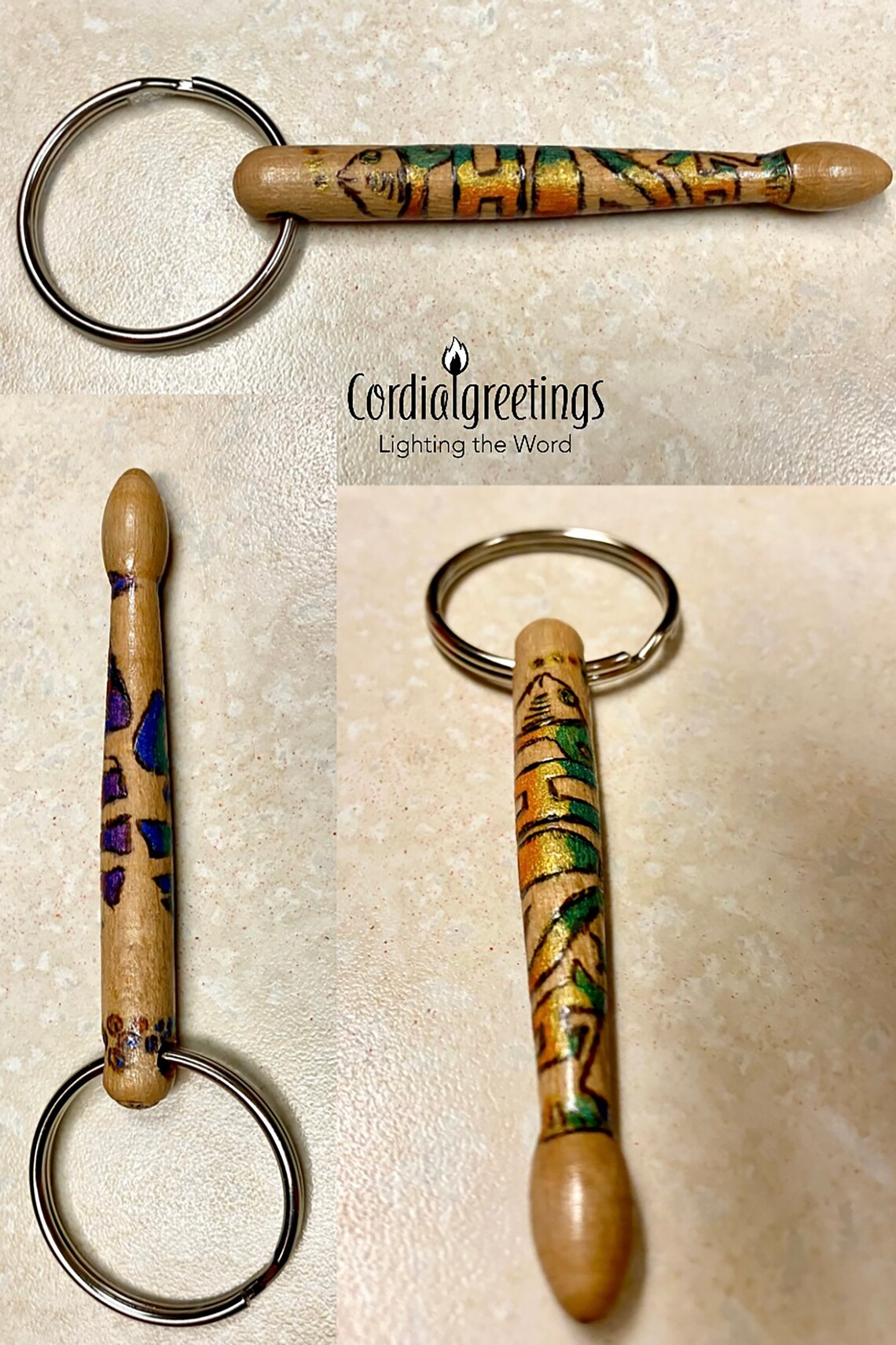 Customized Drumstick Keychain - Personalized Drum Key Chain - Drummer ...