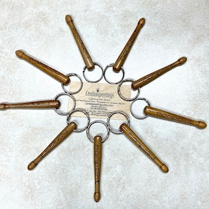Customized Drumstick Keychain - Personalized Drum Key Chain - Drummer ...