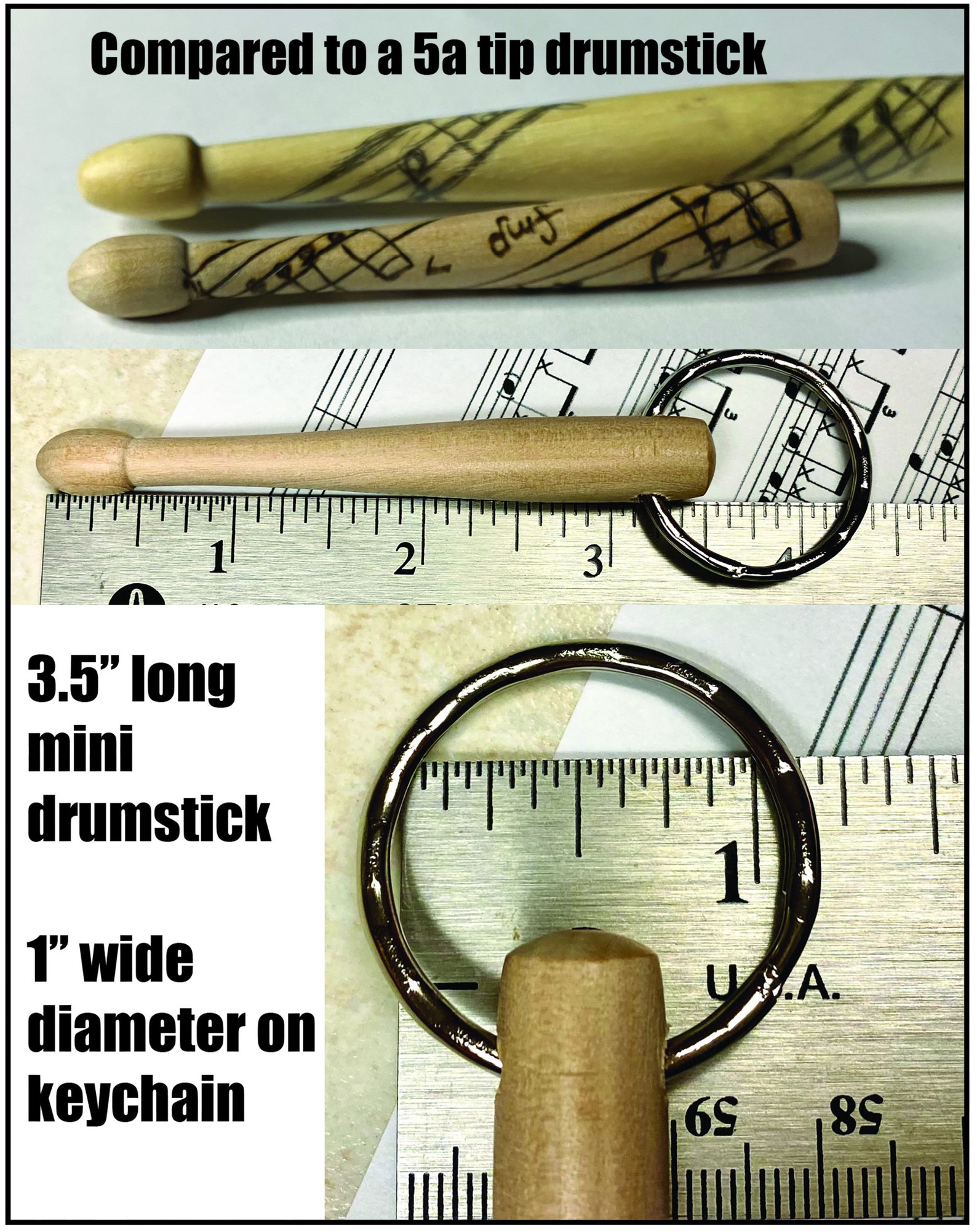Customized Drumstick Keychain - Personalized Drum Key Chain - Drummer ...