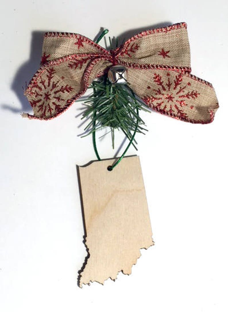 Indiana State Ornament Indiana State Shape Hoosier | Etsy