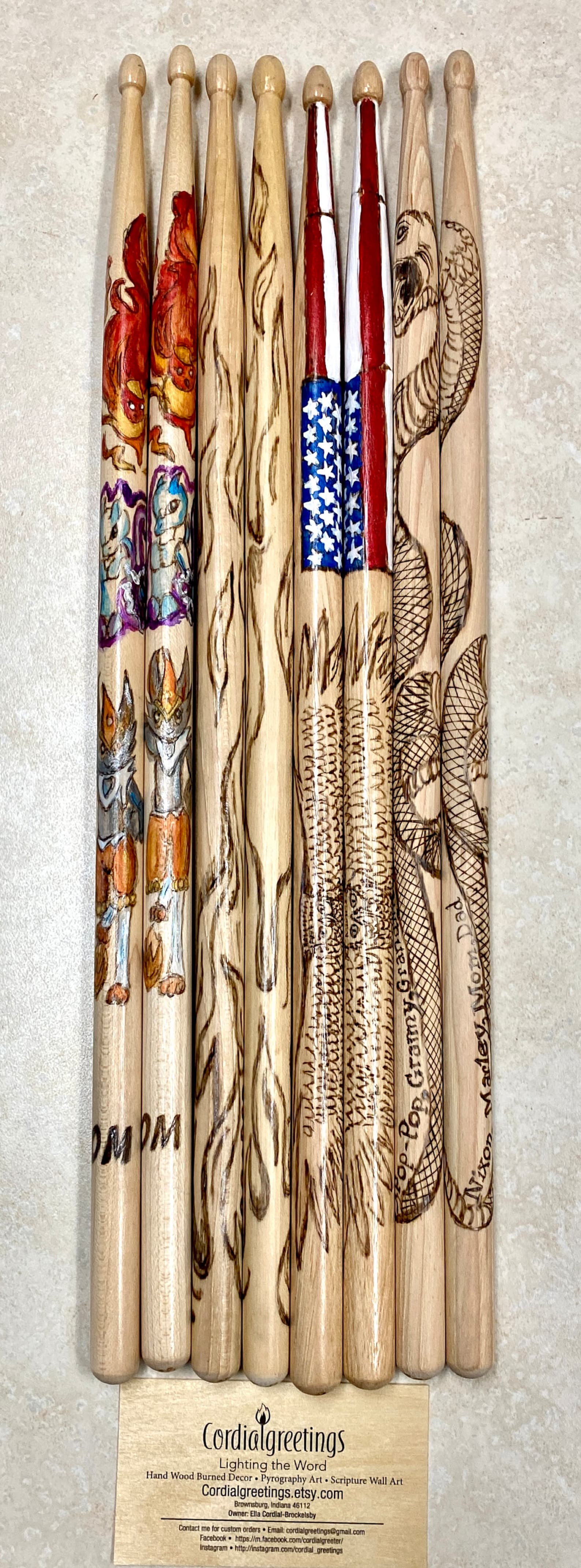 Personalized Drumsticks Custom Made Drum Sticks Snare Drum Sticks Dci ...