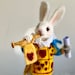 The Herald Rabbit/white Rabbit/alice Rabbit Art Doll/needlefelted ...