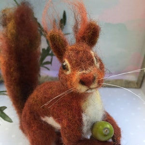 Squirrel/felted Animals/felted Red Squirrel/squirrel Sculpture/squirrel ...