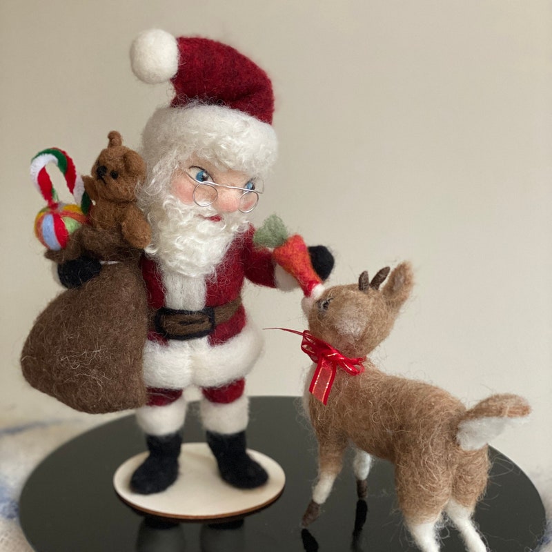 Needle Felted Santa - Etsy