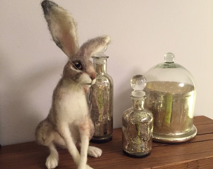 Hare/needle Felted Animals/felted Hare/felt Rabbit/jack Rabbit/rabbit ...