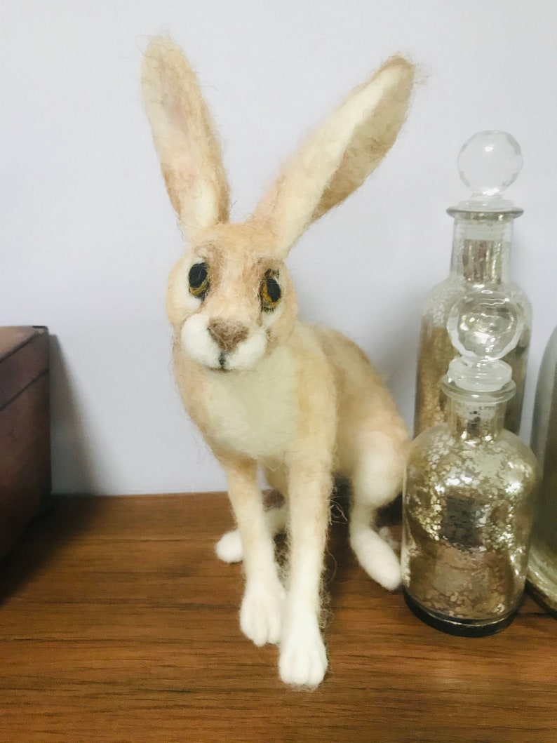 Hare/needle Felted Animals/felted Hare/felt Rabbit/jack - Etsy