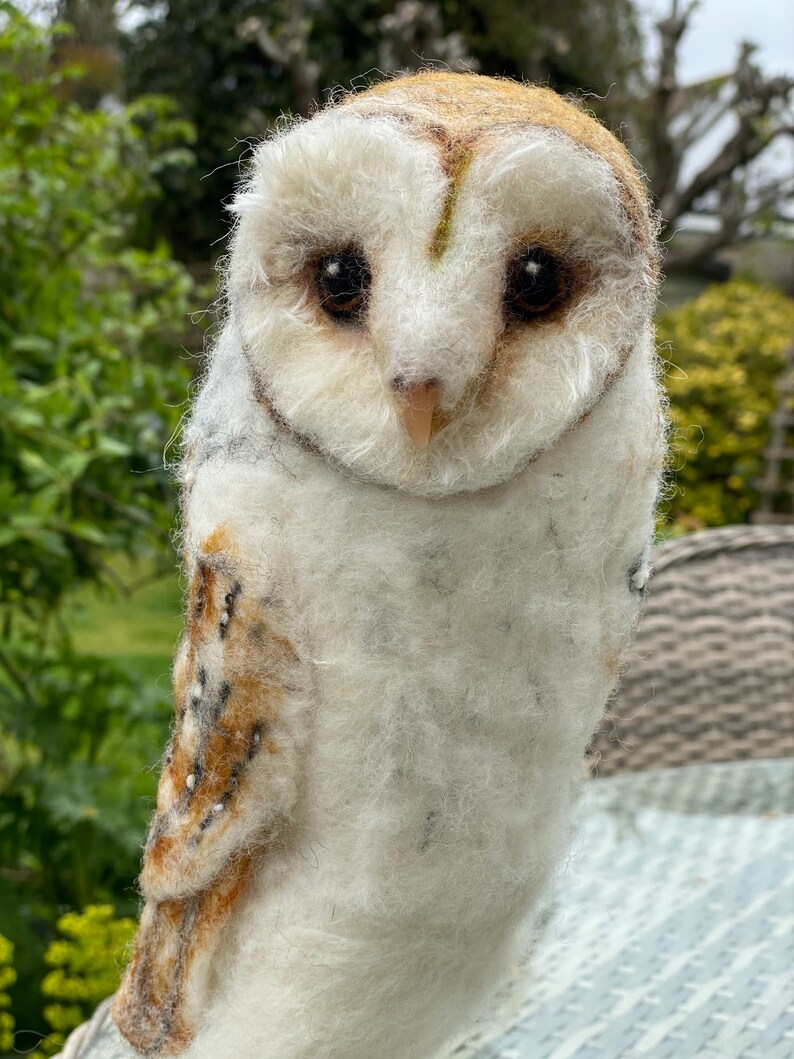Life Size Barn Owl/needle Felted Barn Owl/life Size Owl/felt | Etsy
