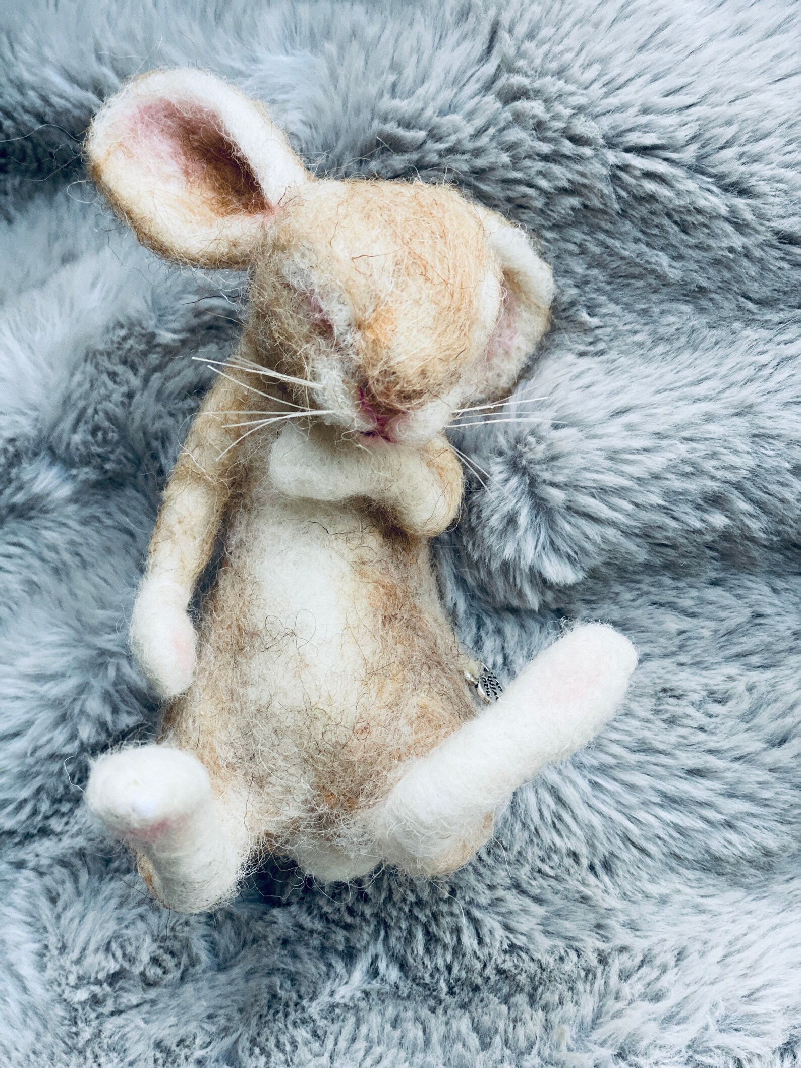 Hare Baby/baby Rabbit/sleeping Newborn Hare/needle Felted - Etsy