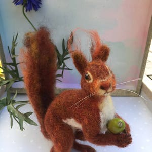 Squirrel/felted Animals/felted Red Squirrel/squirrel Sculpture/squirrel ...