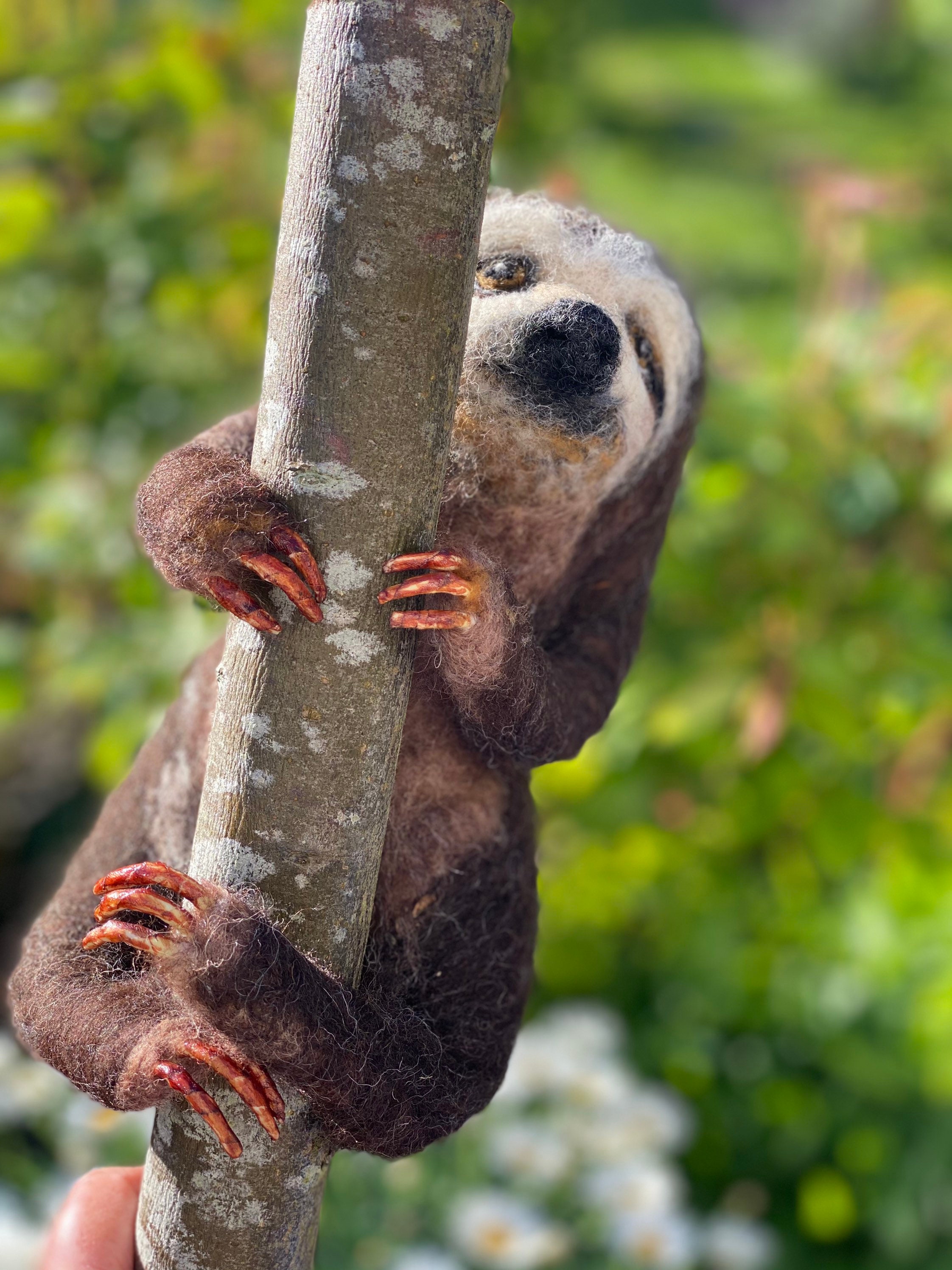 Sloth/Felted Animals/Needle Felted Sloth/Sloth Ornament/Felted | Etsy