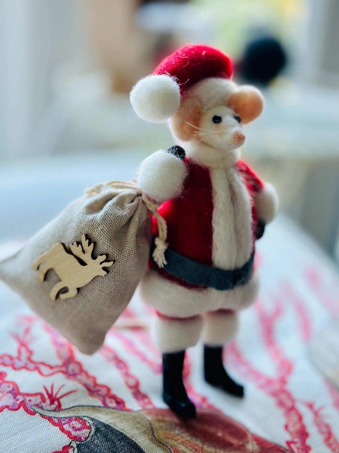Santa Mouse/xmas Mouse Ornament/christmas Mouse/santa Ornament/mice ...