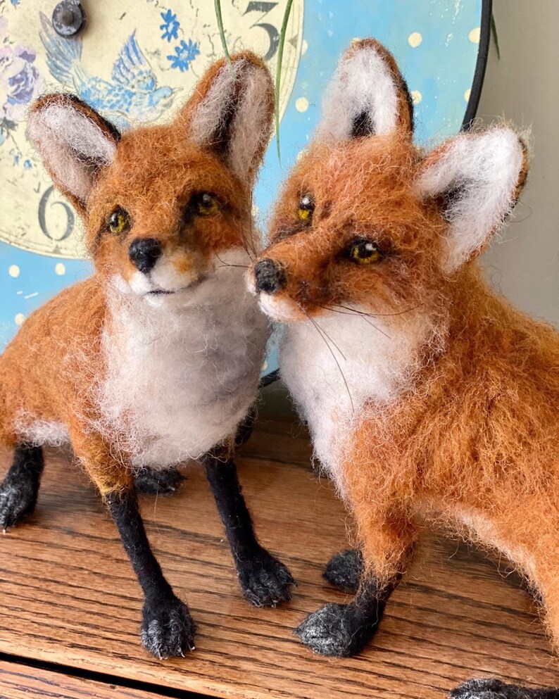 Realistic Fox/red Fox/felted Animals/felt Fox/needle Felted - Etsy
