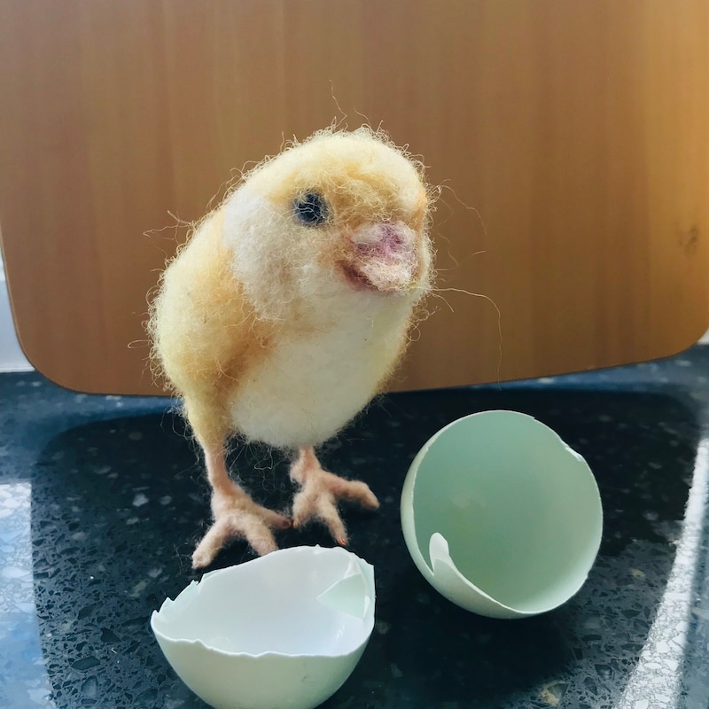 Needle Felted Chick - Etsy