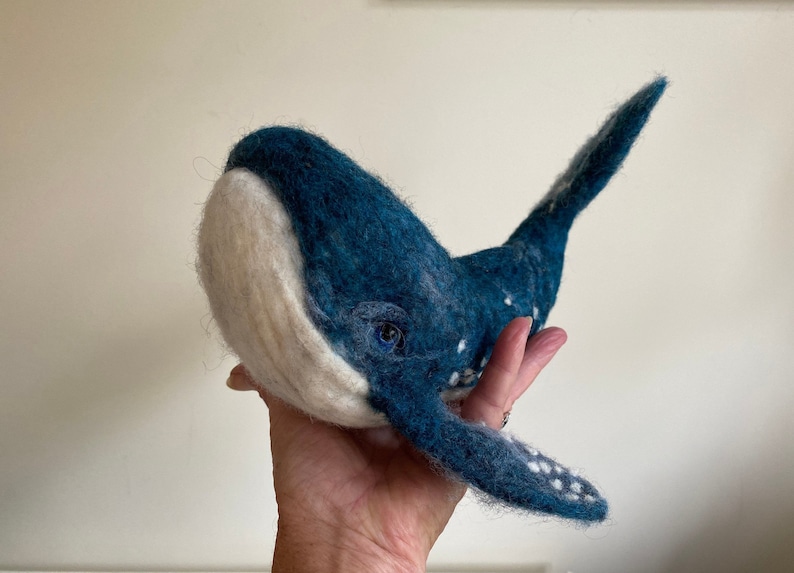 Blue Whale/felted Animals/needle Felted Whale/blue Whale - Etsy