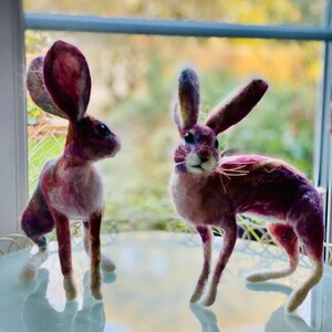Rainbow Hare/multi Coloured Rabbit/needle Felted Bunny/rainbow Hare ...