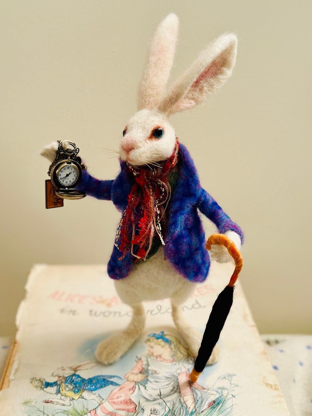 White Rabbit/ooak White Rabbit/felt Rabbit Art Doll/needlefelted Rabbit ...