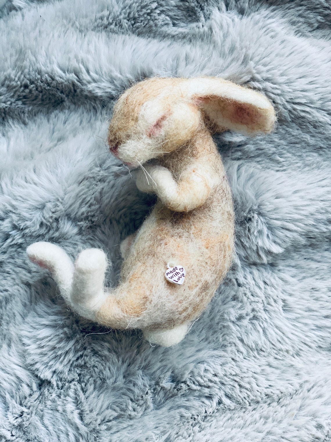 Hare Baby/baby Rabbit/sleeping Newborn Hare/needle Felted - Etsy
