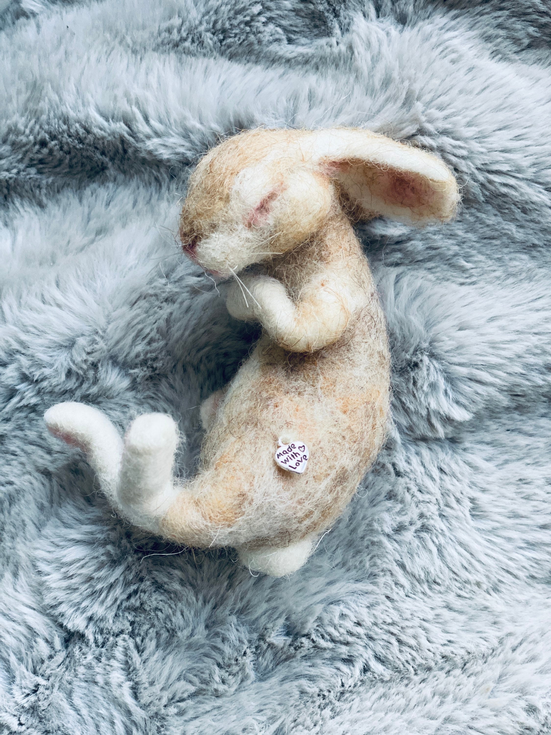 Hare Baby/baby Rabbit/sleeping Newborn Hare/needle Felted - Etsy