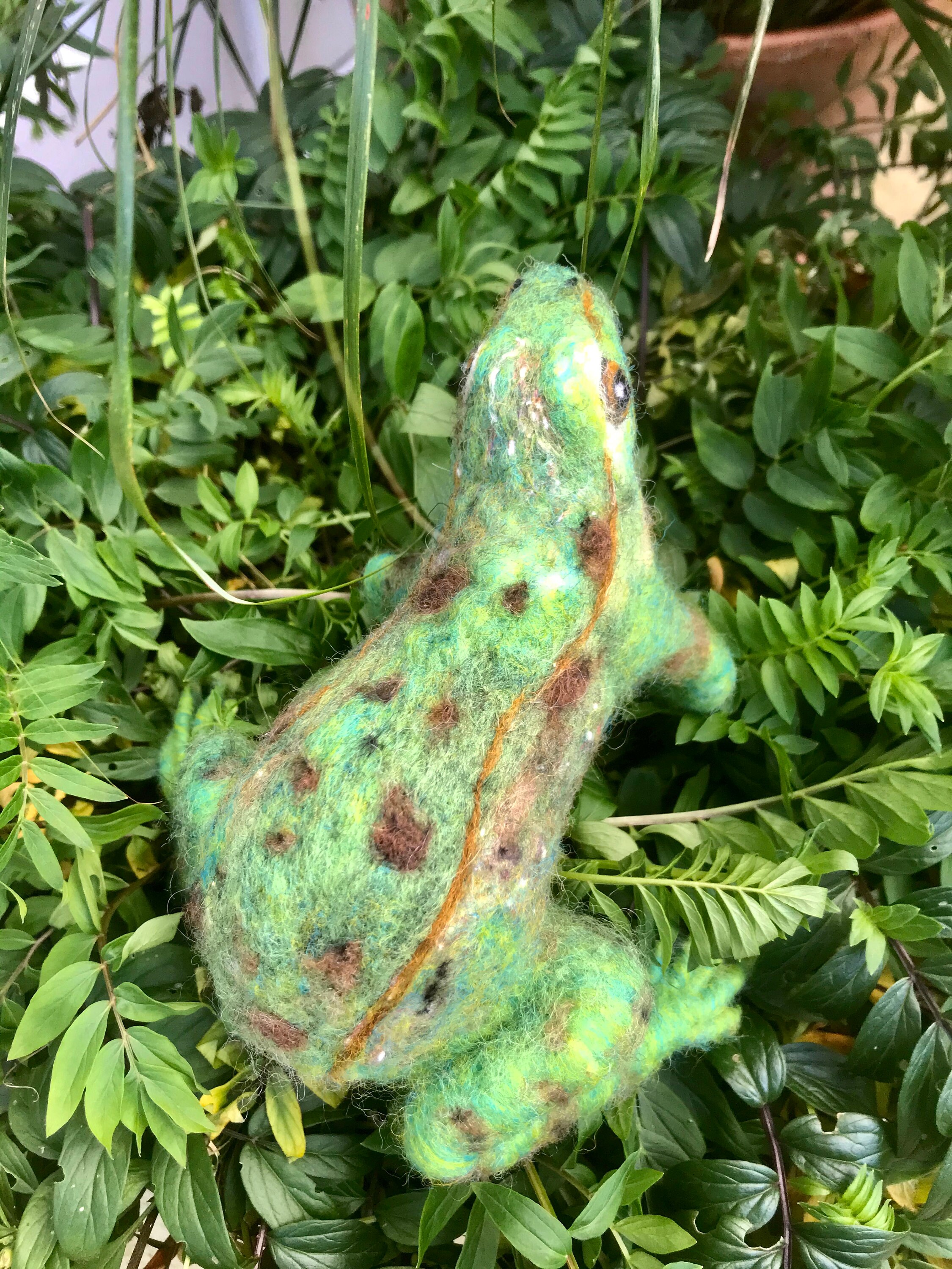 Frog/needle Felted Frog/felted Animals/frog Sculpture/frog - Etsy UK